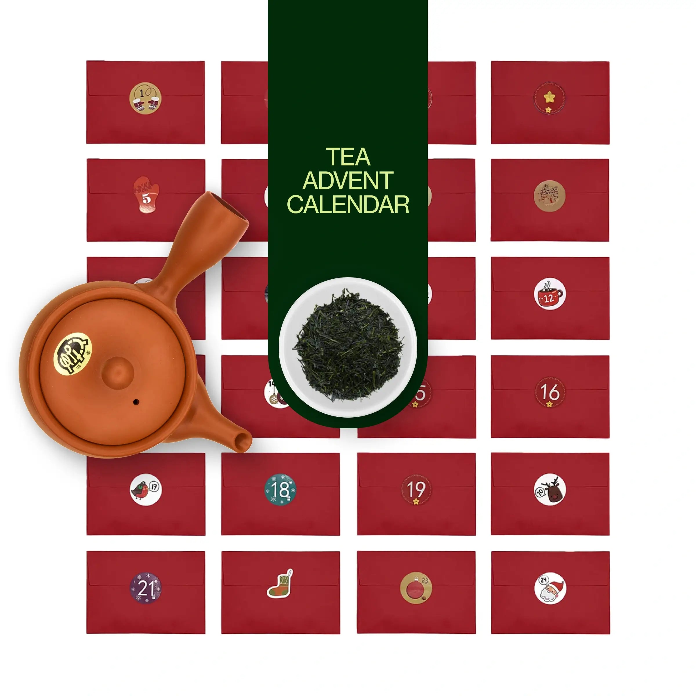 Green Tea Advent Calendar with Kyusu Teapot by Nio Teas